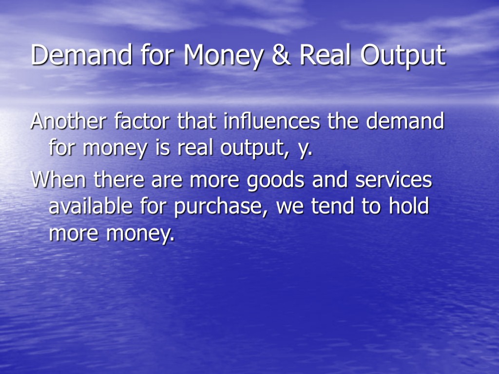 Demand and Supply Purchasing Power of Money