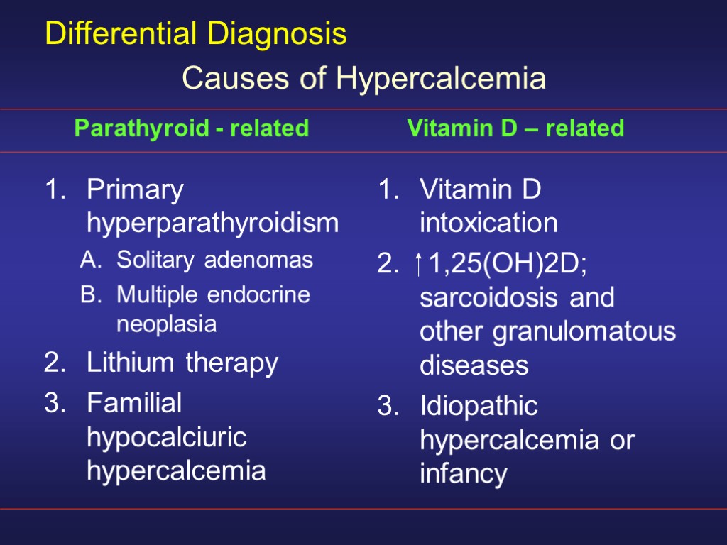 DISORDERS OF THE PARATHYROID GLANDSDisorders of the Parathyroid