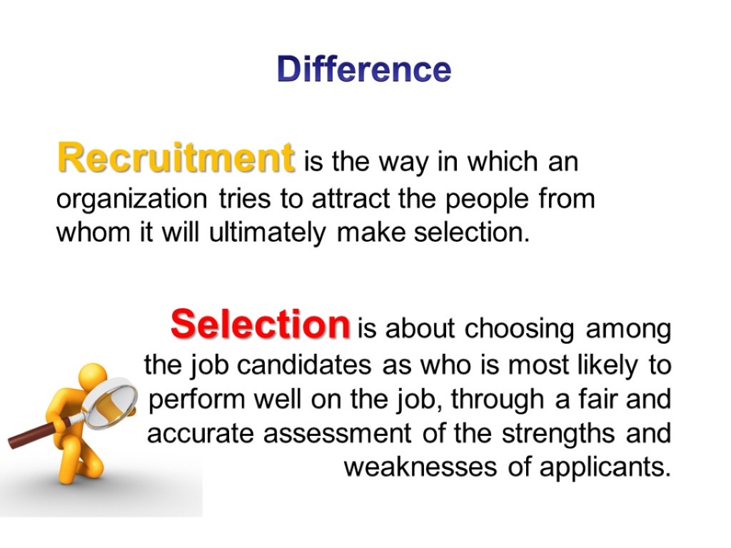 RECRUITMENT AND SELECTIONMeaning of Recruitment According to Edwin