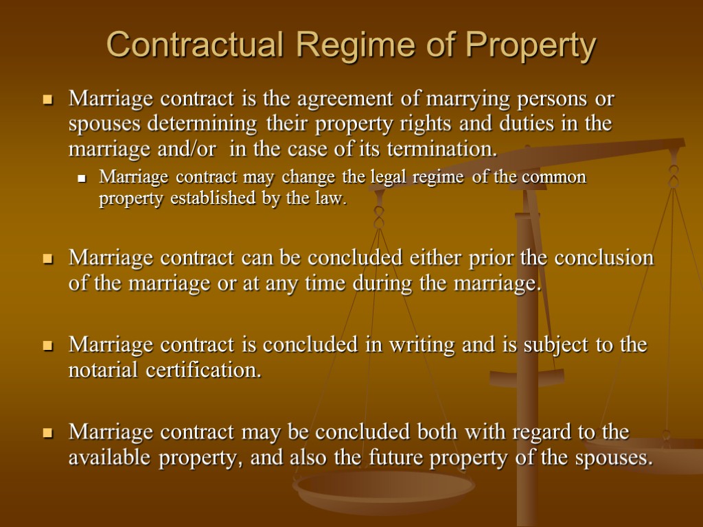 Property Rights and Obligations of Spouses: Legal Regime