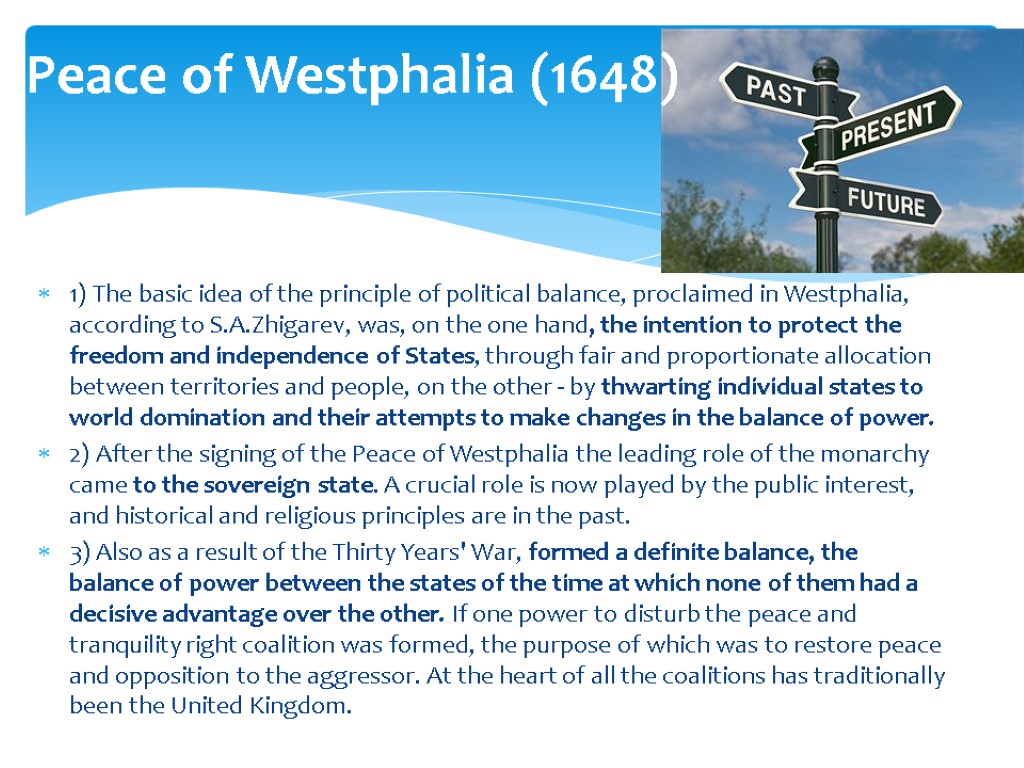 The Establishment Of Modern International Relations System Made