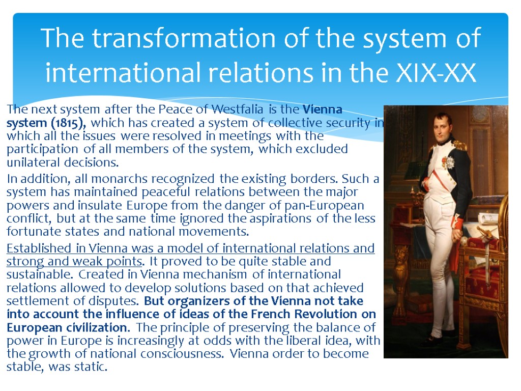 The Establishment Of Modern International Relations System Made