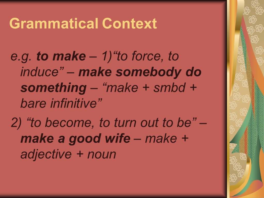 1. Semantic change. Types of semantic changes; 2.
