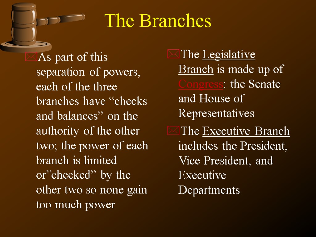 The Separation of Powers. Separation of Powers- Why?