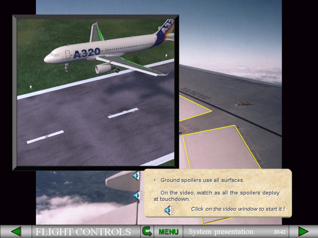Flight controls System Presentation MENUWe will begin this