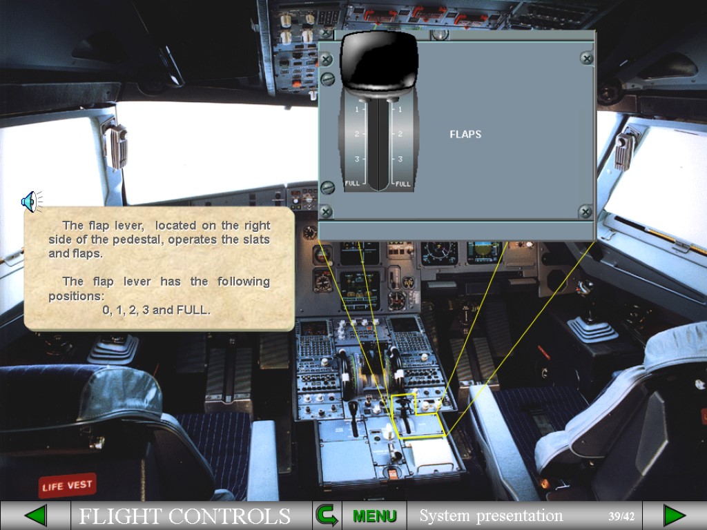 Flight controls System Presentation MENUWe will begin this
