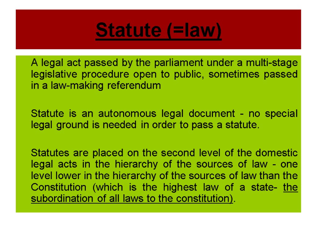 Sources of law. Legal norm – definition and