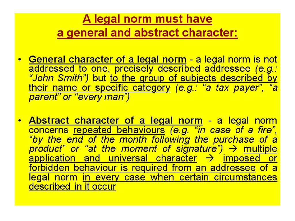 Sources of law. Legal norm – definition and