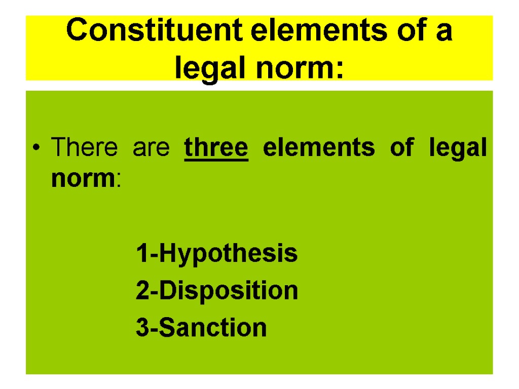Sources of law. Legal norm – definition and