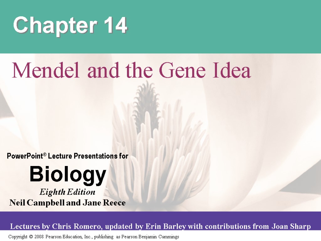 Chapter 14 Mendel and the Gene Idea. Overview: