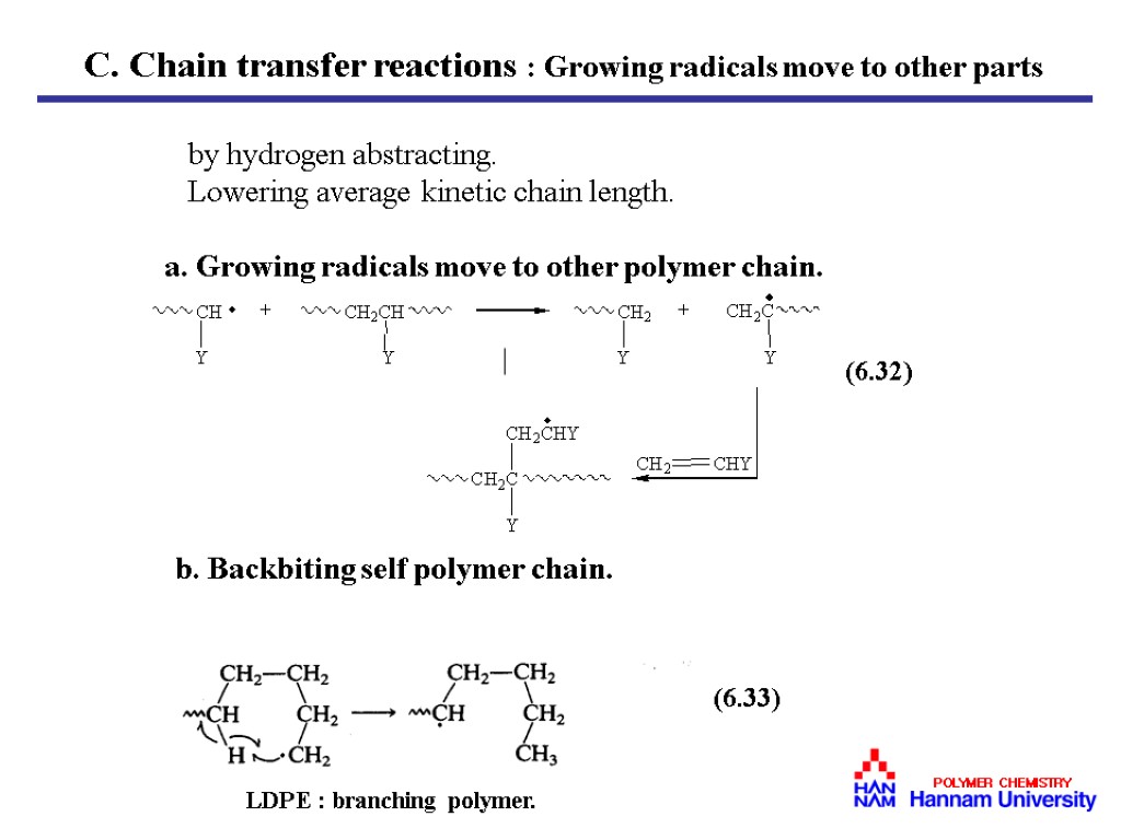 Chapter 6. Free Radical Polymerization 6. 1 Introduction