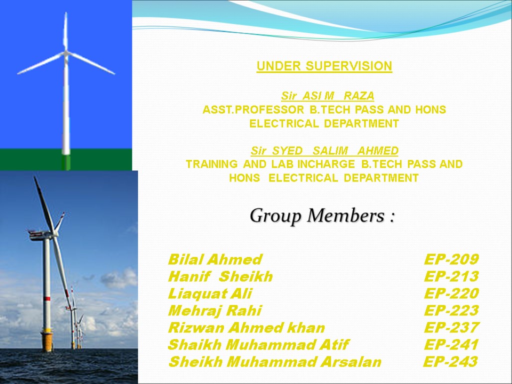 Wind Turbine Power Plant. Introduction Of Wind Turbine