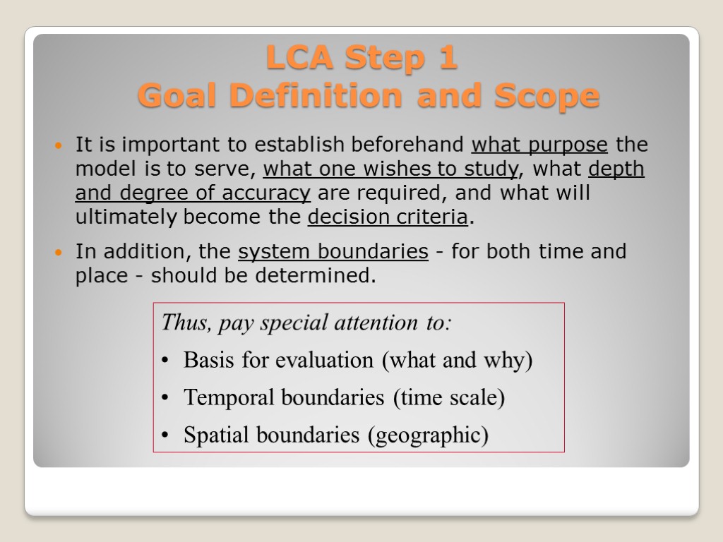 Life-cycle Analysis/Assessment (LCA)Glossary Life-Cycle Assessment The ...