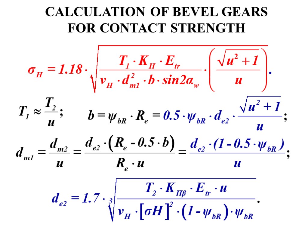 BEVEL GEARSBEVEL GEARSGEOMETRY OF BEVEL GEARSGEOMETRY OF BEVEL