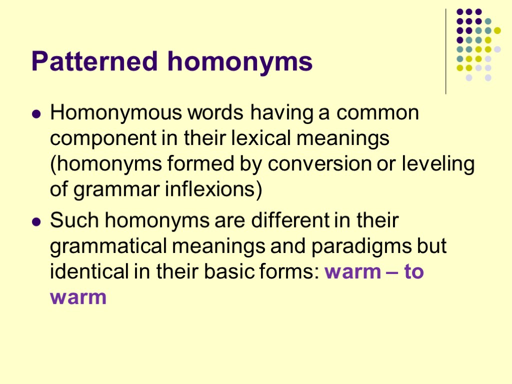 Polysemy in Modern English. Polysemy Is the plurality