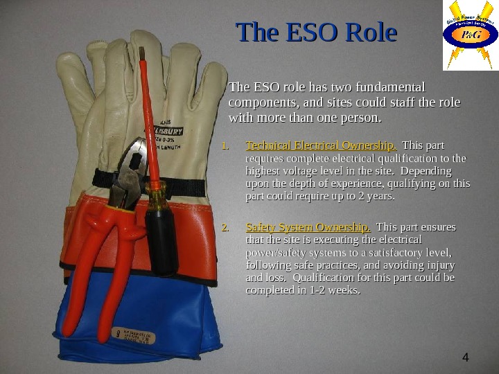 11 ESOESO (Electrical System Owner) Qualification