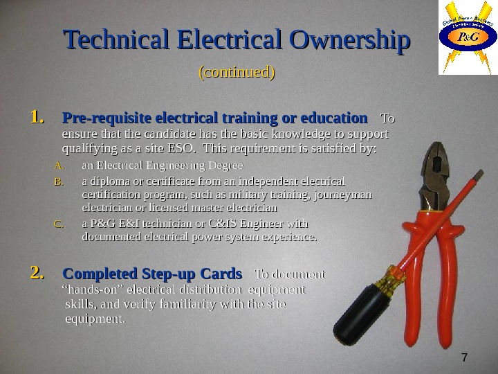 11 ESOESO (Electrical System Owner) Qualification