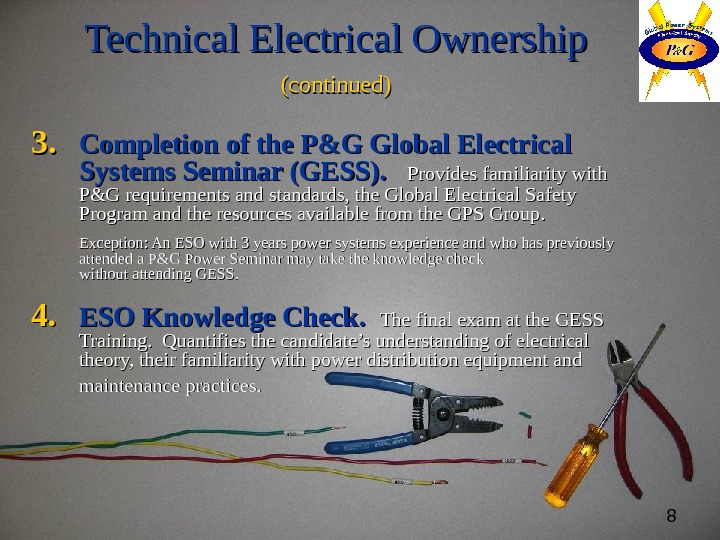 11 ESOESO (Electrical System Owner) Qualification