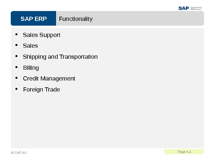 © SAP AGSales and Distribution (SD)SAP University Alliances