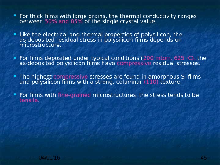 04/01/16 11 Material Aspects of Micro- and Nanoelectromechanical