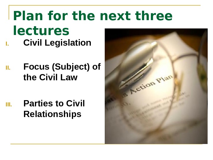 Introduction to Civil law #1 Business Law