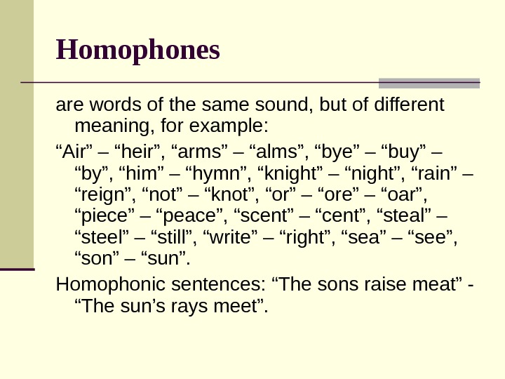 Lecture 4. Synonymy, Antonymy, Homonymy Lexicology