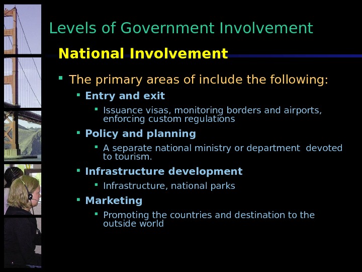 Lecture 12 The Role of Government in Tourism