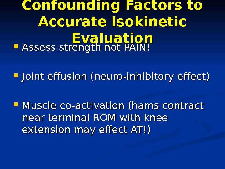 Isokinetics in Rehabilitation Isokinetic Exercise Hislop