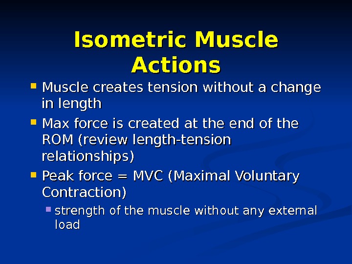 Isokinetics in Rehabilitation Isokinetic Exercise Hislop