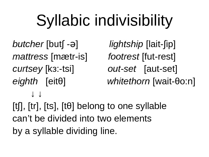 Classification of English speech sounds Two major