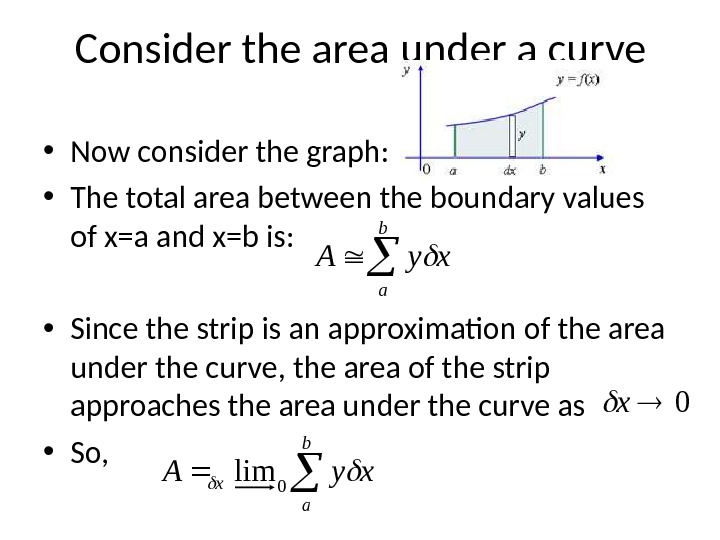 Integration as a Process of Summation (using integration