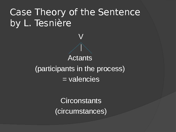 Lecture 2. 1. Definition. 2. Characteristics. 3. Sentence