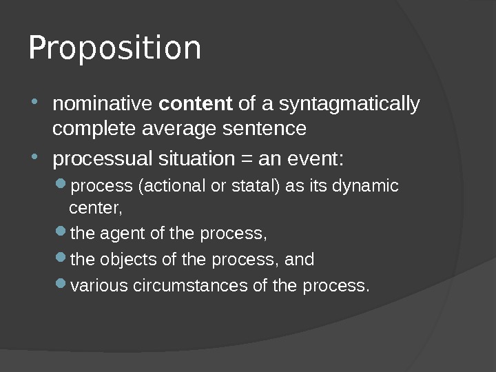 Lecture 2. 1. Definition. 2. Characteristics. 3. Sentence