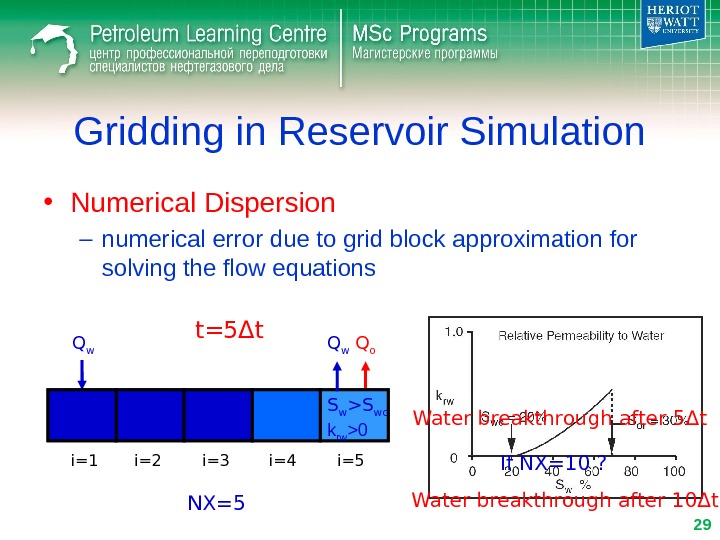 Reservoir Simulation Gridding and Well Modelling Sergey Kurelenkov