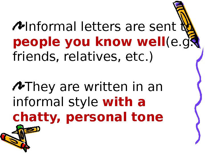 Презентация АНГЛИЙСКИЙ INFORMAL LETTER WRITING