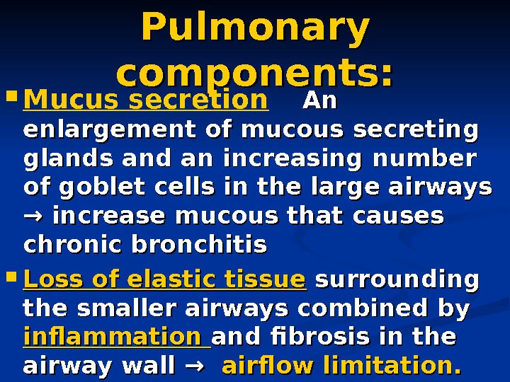 Chronic Obstructive Pulmonary Disease (( COPD