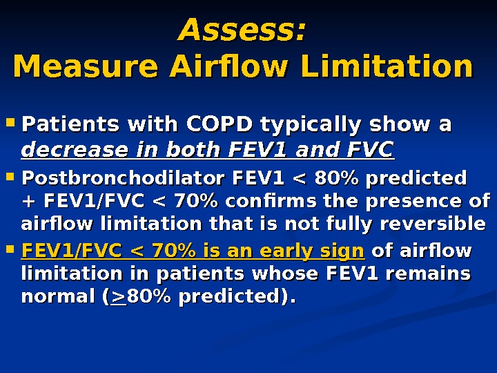 Chronic Obstructive Pulmonary Disease (( COPD