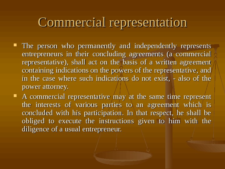 CIVIL LAW Lecture 9 Representation