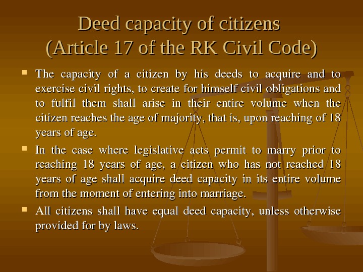 CIVIL LAW Lecture 3 Subjects of civil