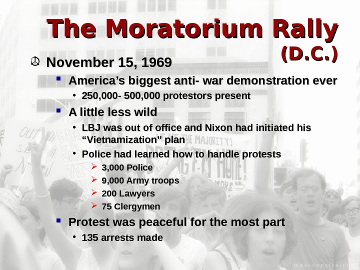 Antiwar Protests of the 1960’s and 1970’s