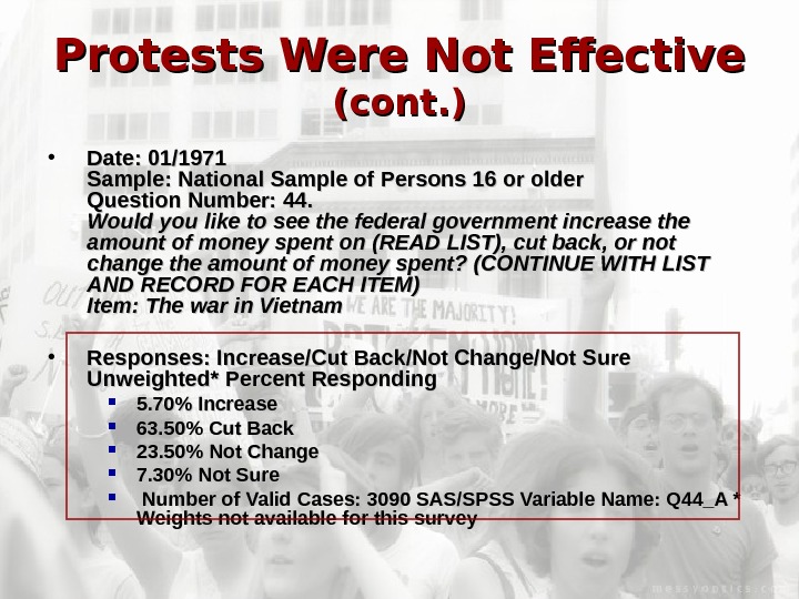 Antiwar Protests of the 1960’s and 1970’s