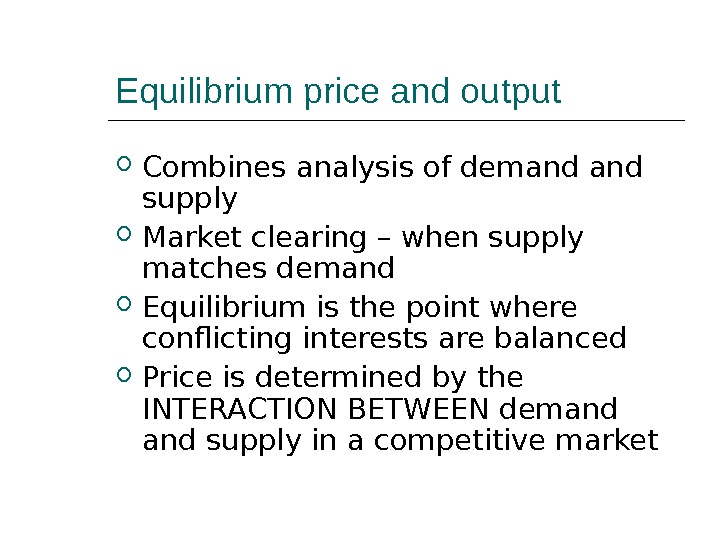 Introduction to Economics Microeconomics Price Determination Key
