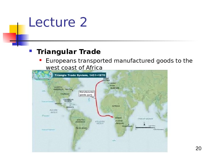 Classical Theories of International Trade Lecture 2