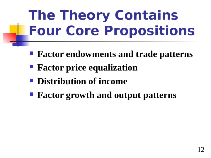 The Theory of Factor Proportions Lecture 5