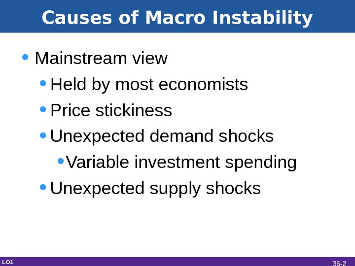36 Current Issues in Macro Theory and Policy