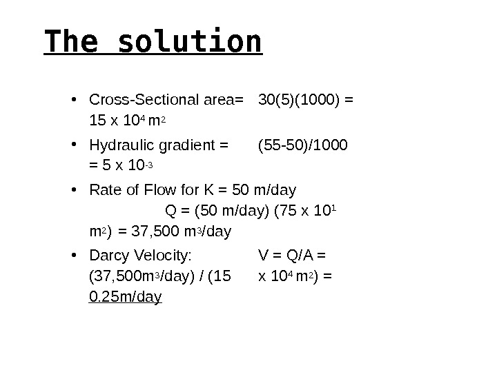 Darcy law Figure from Hornberger et al.