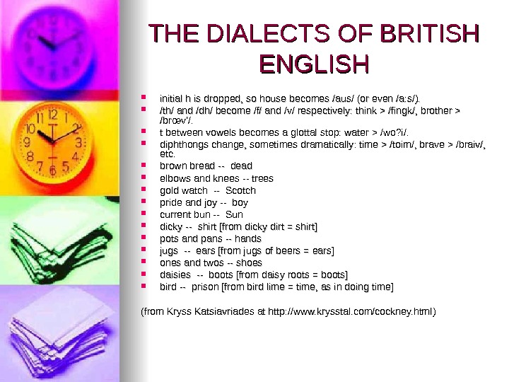 Dialects of English Dr. C. George Boeree