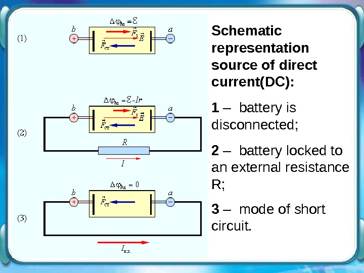 Electrical current — movement of charged particles.