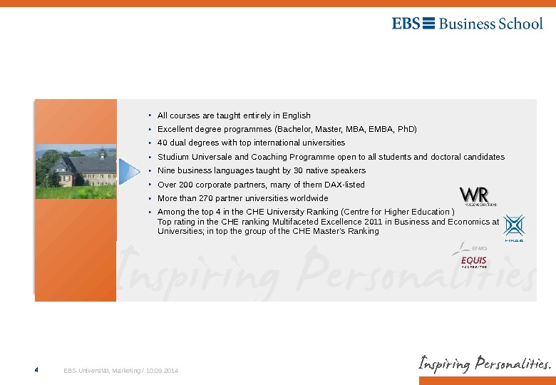 EBS Master´s Programmes EBS Universität, Marketing