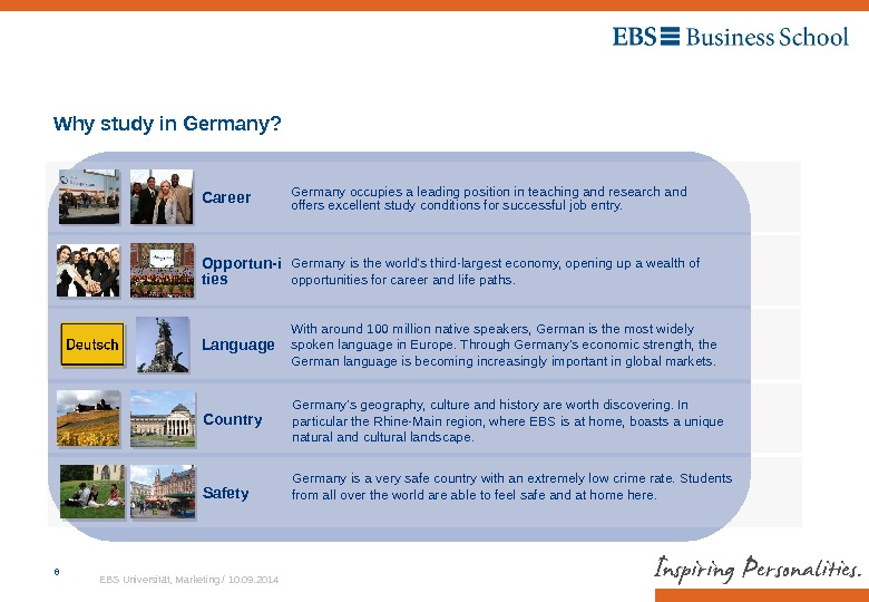 EBS Master´s Programmes EBS Universität, Marketing
